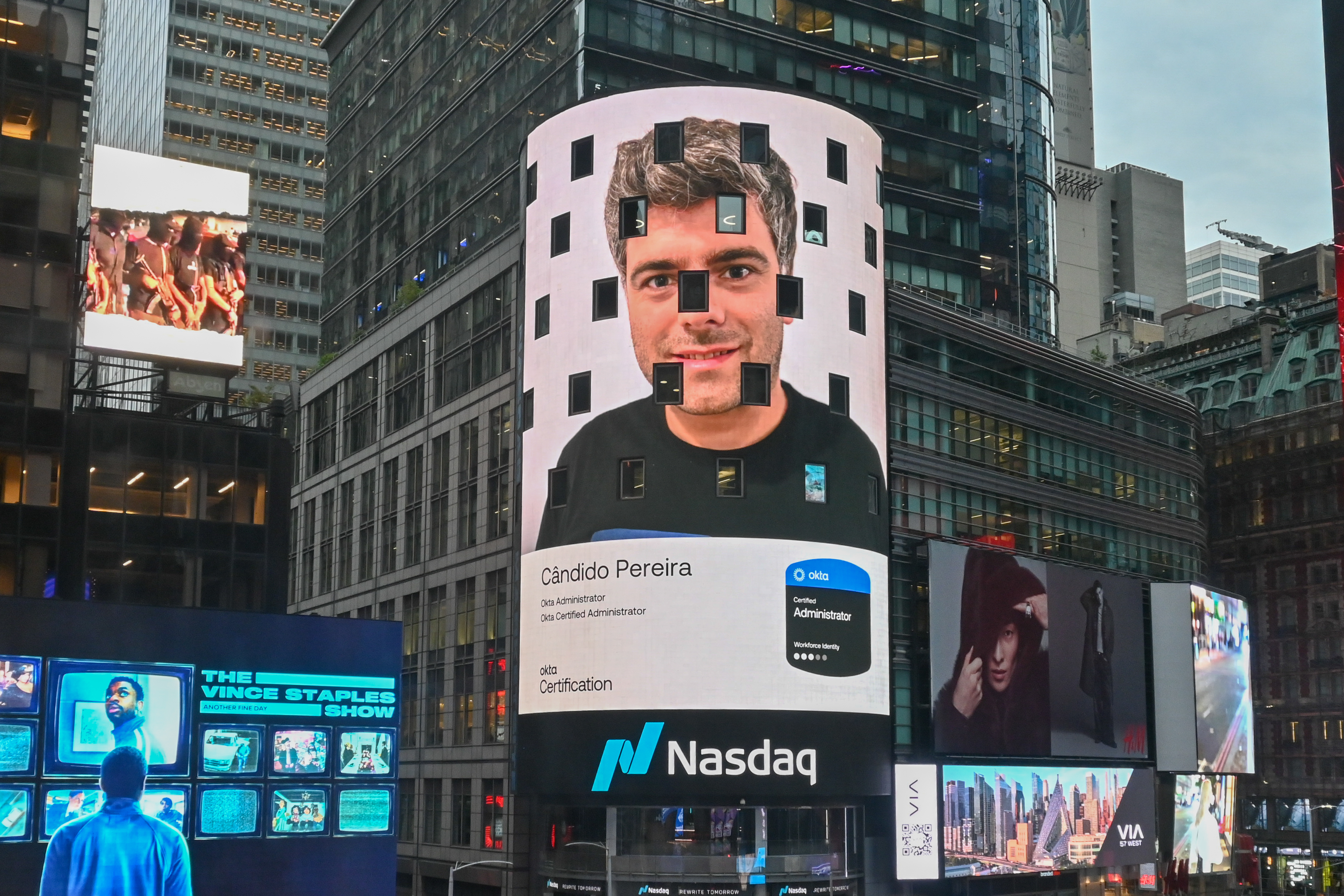 Okta Certification Circle Members Shine on the Nasdaq Tower | Okta