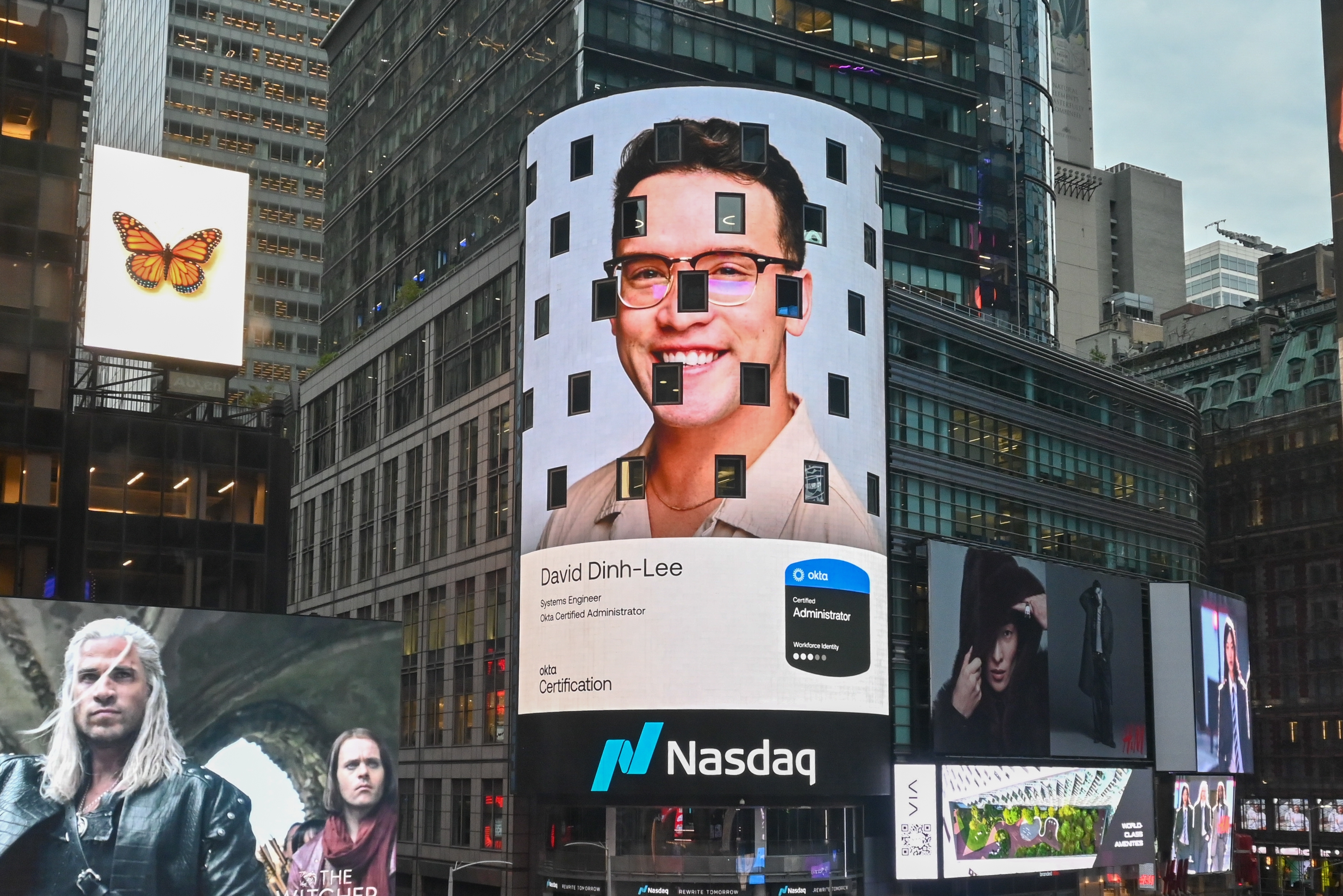 Okta Certification Circle Members Shine on the Nasdaq Tower | Okta