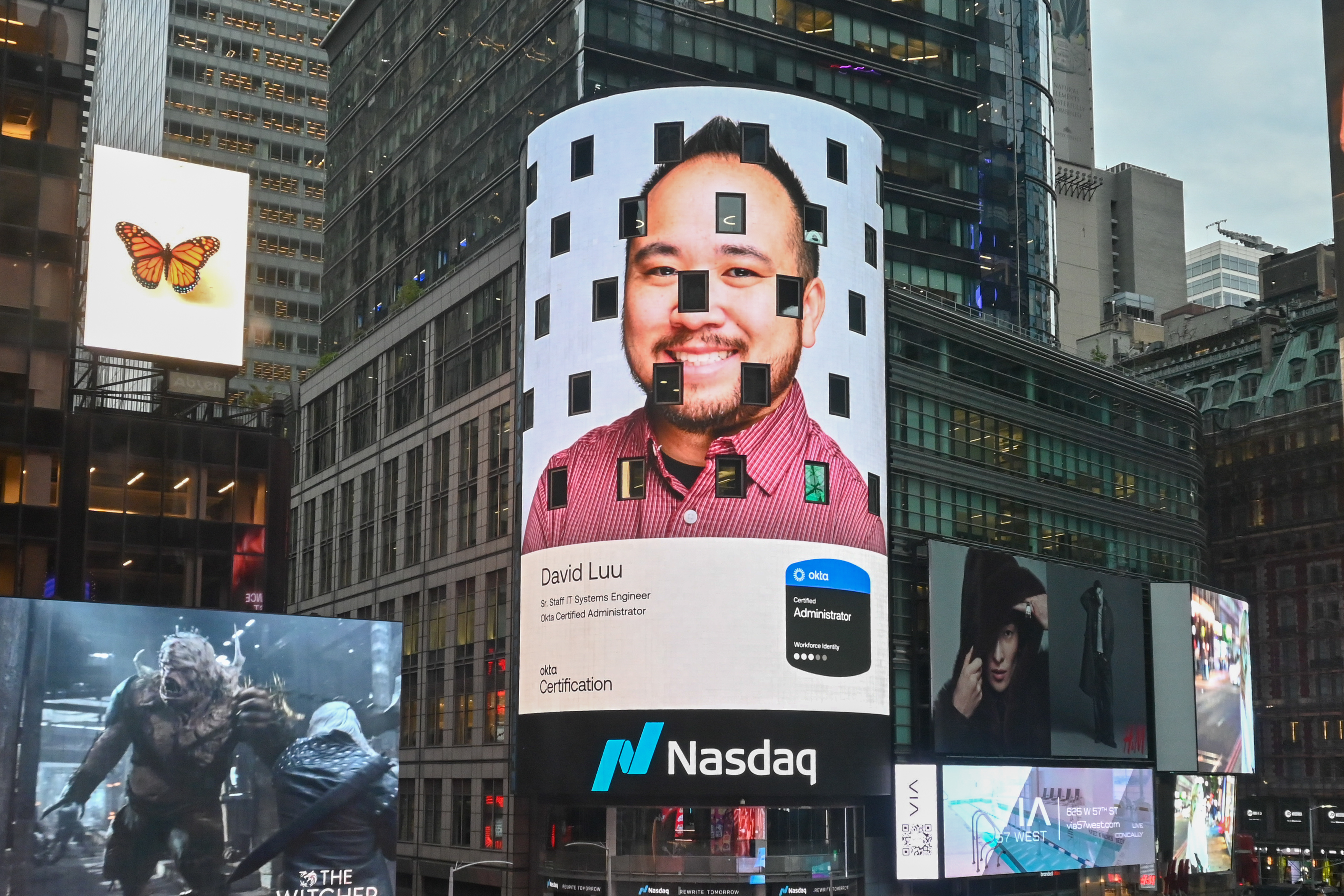 Okta Certification Circle Members Shine on the Nasdaq Tower | Okta