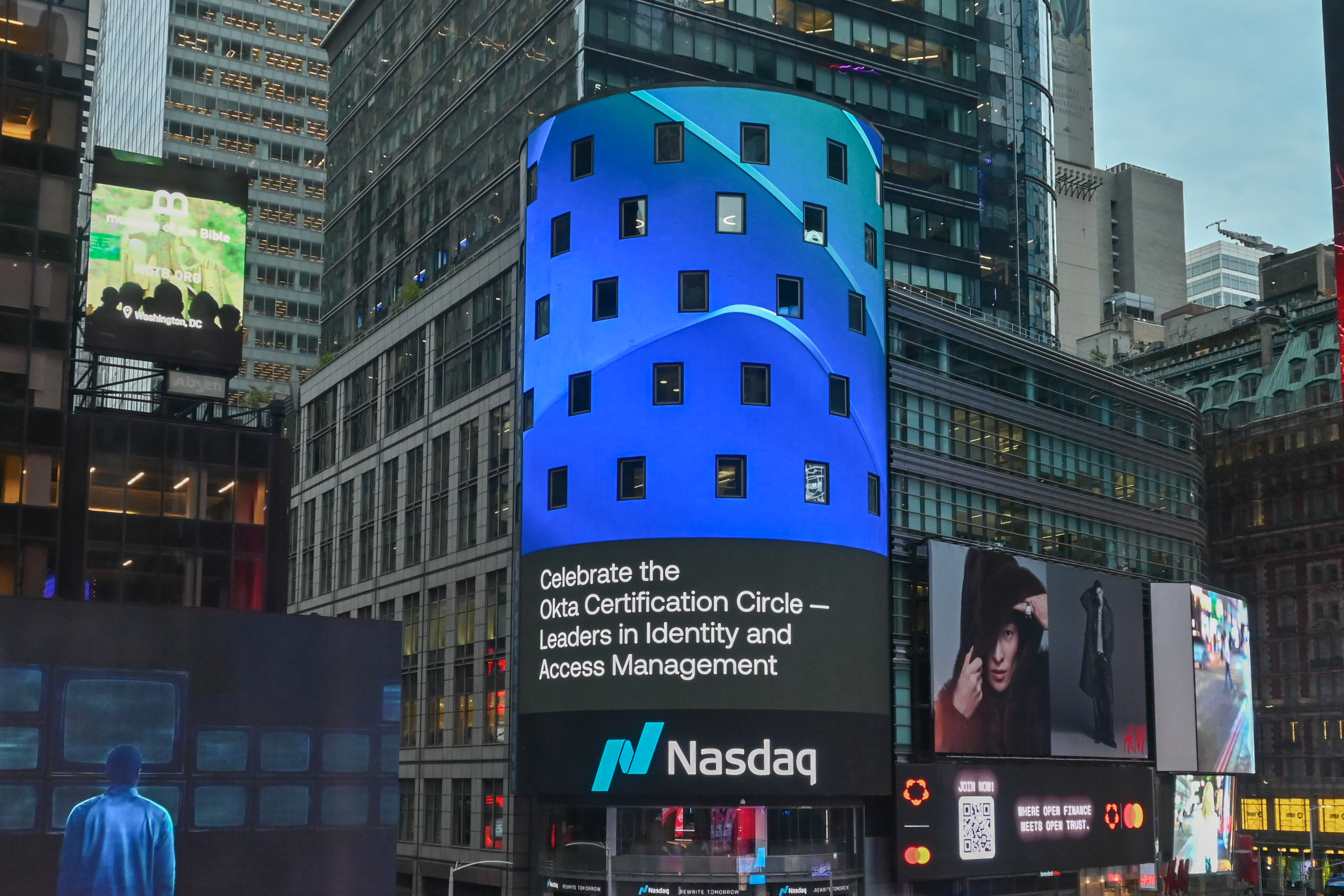Okta Certification Circle Members Shine on the Nasdaq Tower | Okta