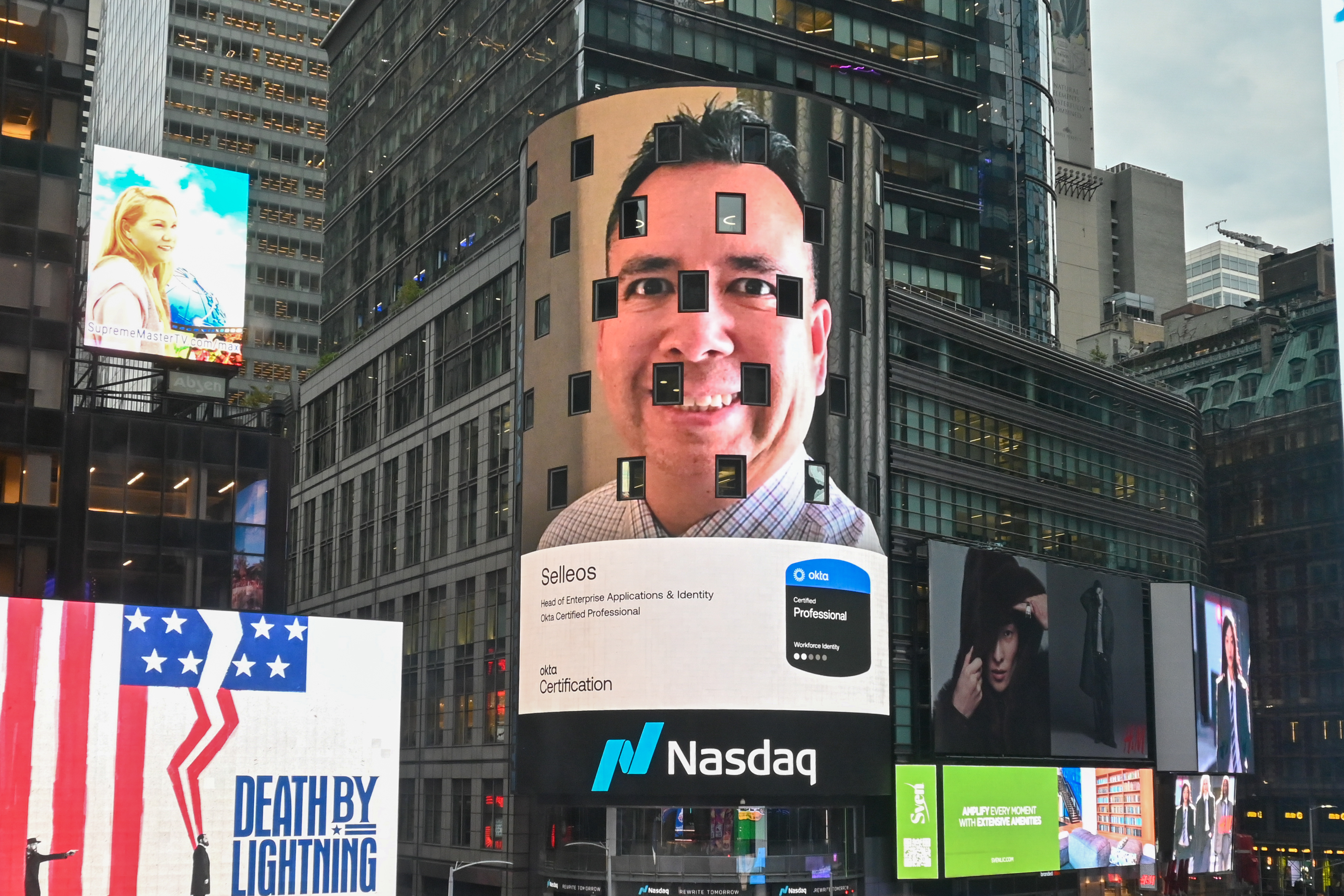 Okta Certification Circle Members Shine on the Nasdaq Tower | Okta
