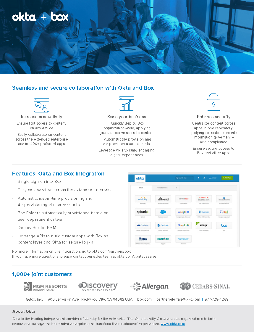 Seamless and secure collaboration with Okta and Box | Okta Seamless and secure collaboration with Okta and Box | Okta