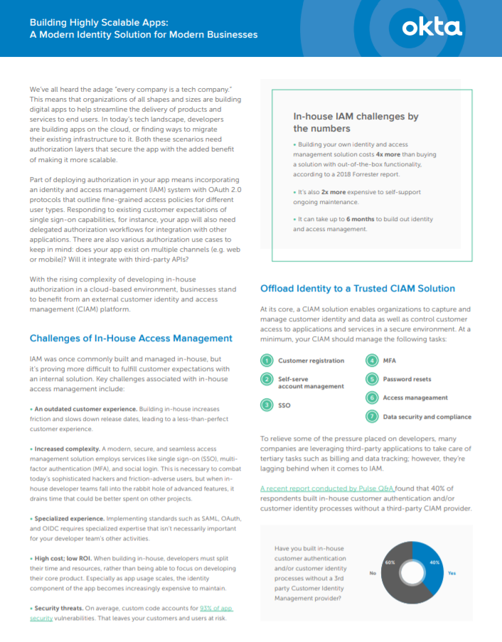 Building Highly Scalable Apps: A Modern Identity Solution for Modern ... Building Highly Scalable Apps: A Modern Identity Solution for Modern ...